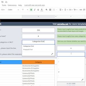SKU Generator Google Sheets Template Generate Unique Codes For Your Products Etsy