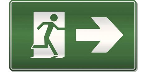 Using Exit Signs With Arrow