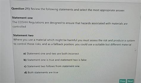 Solved Question 21 ﻿review The Following Statements And