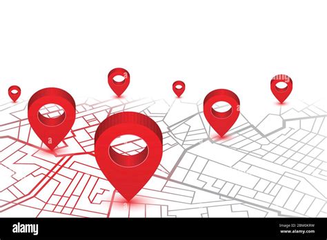 Pin In Showing Location On Gps Navigator Map Vector Illustration Stock Vector Image Art Alamy