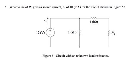 Solved What Value Of Rl Gives A Source Current Is Of Chegg Com