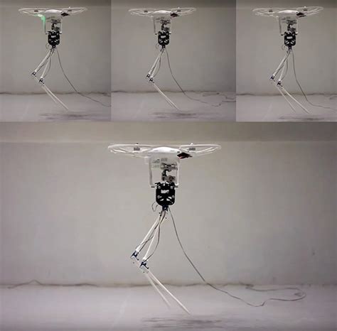 Bizarre Aerial Biped Robot Uses Quadcopter Drone To Stay Balanced