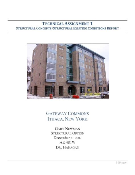 Pdf Technical Assignment 1 Structural Concepts • Ncma Tek Notes