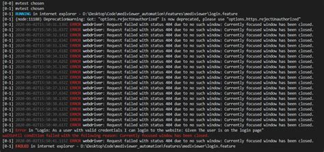 Webdriver Webdriverio Ie11 Window Launches But Errors In Terminal