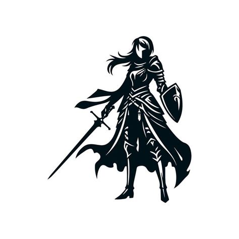 Female Knight Vector Art Icons And Graphics For Free Download