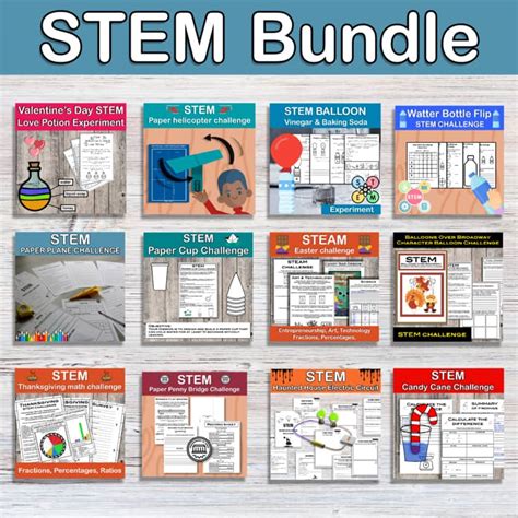 Stem Bundle For Middle School Seasonal Projects Math Art Science
