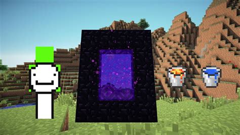How To Build Nether Portal Like Dream YouTube