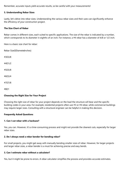 PPT A Comprehensive Guide On Rebar Cutting Bending Sizing And Calculating PowerPoint