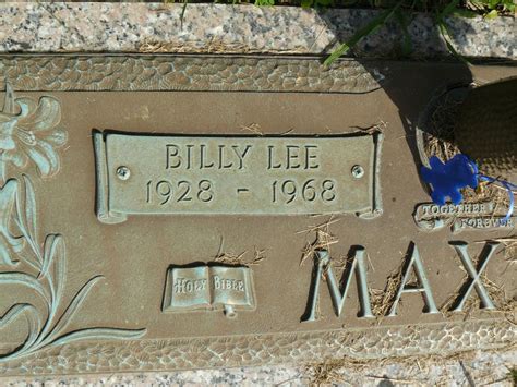Billy Lee Maxey 1928 1968 Find A Grave Memorial