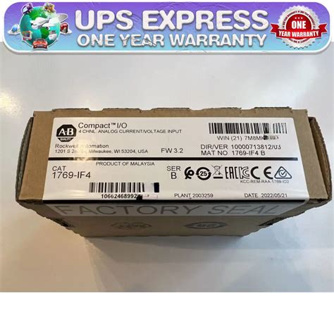 1769 If4 B Ab New 4 Ch Analog Input Module New In Box Ups 1 Pcs Buy 1769 If4 B Product On
