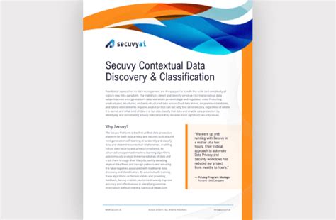 Secuvy Data Discovery And Classification Secuvy