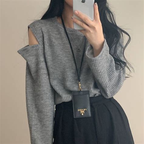 슈가파우더 기획특가 숄더 트임 골지 니트티셔츠슈가파우더 위시버킷