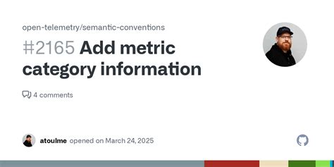 Add Metric Category Information · Issue 2165 · Open Telemetrysemantic