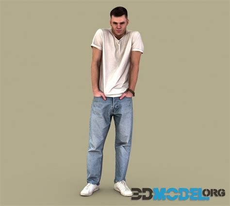 3d Model Office Guy Standing Pbr