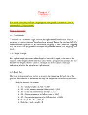 Engr 2304 Project 2 Docx Project 2 Due 11 20 For Each Exercise Include The Program Along With