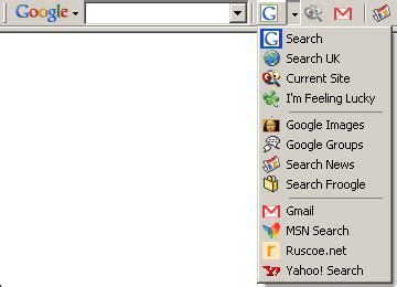 Tony Ruscoes Blog Google Toolbar Custom Searches