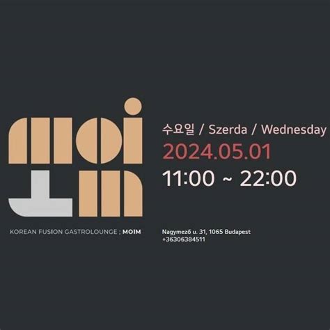 Moim 2024 05 01 🔆 Open 🔆 11 00 22 00 안녕하세요 모임입니다 📣 Facebook