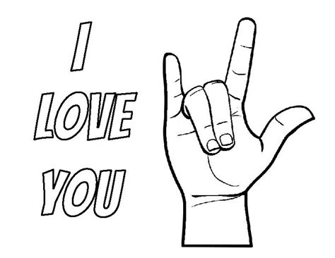 Sign Language Coloring Pages