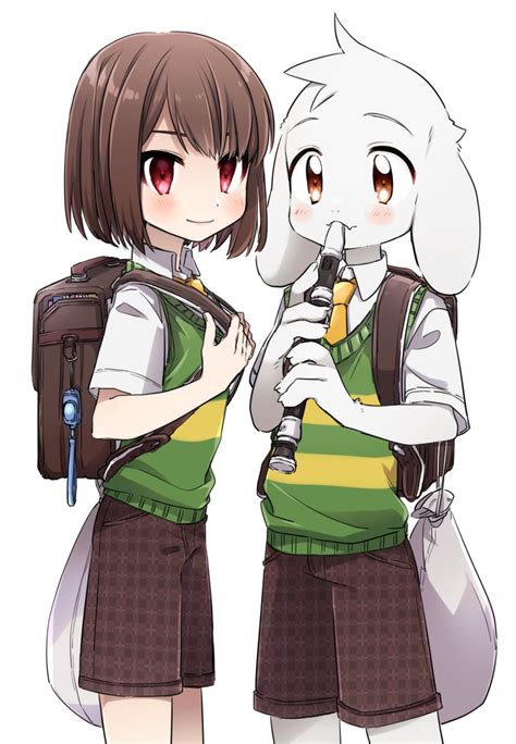 Chara And Asriel Dreemurr Undertale Drawn By Leftporygon Danbooru