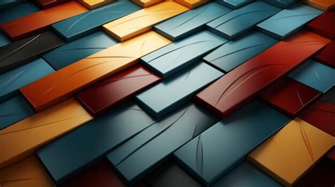 Premium Ai Image An Abstract Design Colorful Geometric Wall