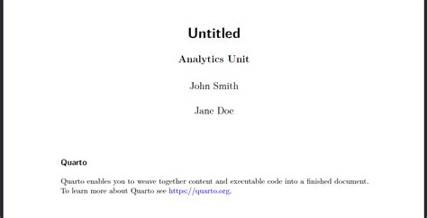 R How To Separate Authors On Different Lines In Quarto Pdf Stack