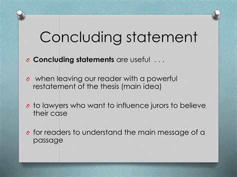 Ppt Concluding Statement Powerpoint Presentation Free Download Id