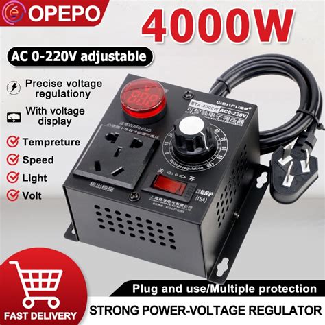 Motor Speed Controller W AC V Variable Voltage Regula Electronic Variable Speed