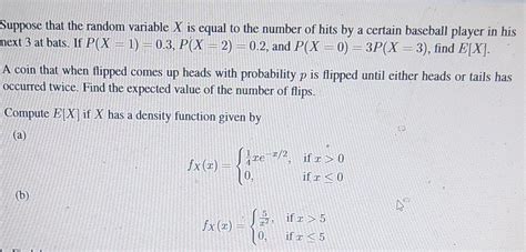 Solved Suppose That The Random Variable X Is Equal To The