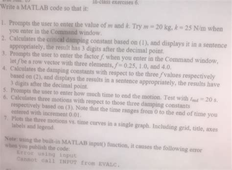 Need Help Writing Matlab Code The Last Picture Is Chegg