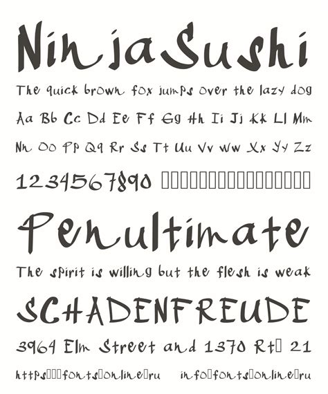 Ninjasushi Font