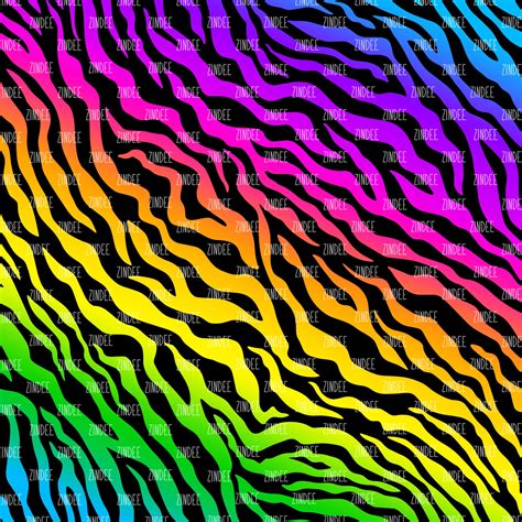 Colorful Zebra Print Pattern