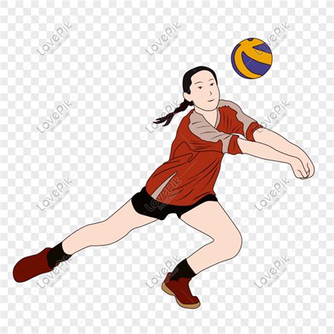 여자 배구 선수 Png 일러스트 무료 다운로드 Lovepik