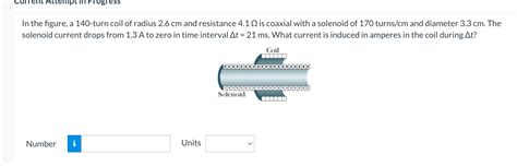 Solved In The Figure A 140 Turn Coil Of Radius 26cm ﻿and