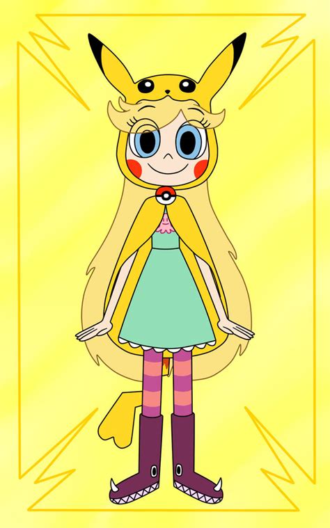 Star Butterfly Wears Pikachu Poncho By Deaf Machbot On Deviantart