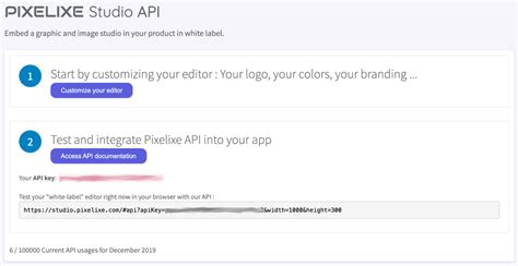 PIXELIXE API Embed A Image Editor Into Your Website