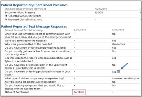 Example Flowsheet With Alert Value Alert Icon Highlighted With Arrow