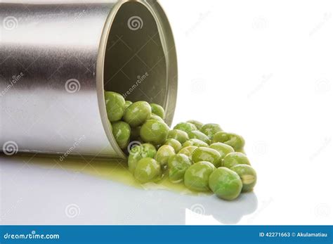 Spilled Canned Green Peas Viii Stock Image Image Of Natural Green