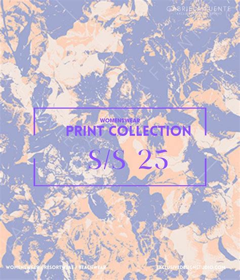 Print Design Collection S S 2025 Floral Abstract Pattern For