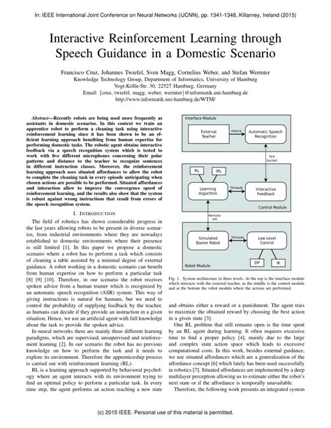 Pdf Interactive Reinforcement Learning Through Speech Guidance In A