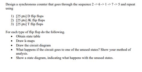 Solved Design A Synchronous Counter That Goes Through The Chegg
