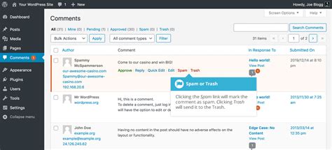 Marking Wordpress Comments As Spam And Trash Easy Wp Guide