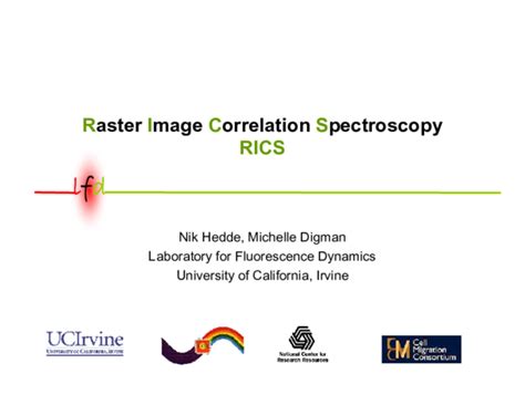 Pdf Raster Image Correlation Spectroscopy Rics