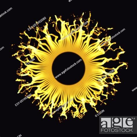 array with dynamic particles 3d technology style abstract background