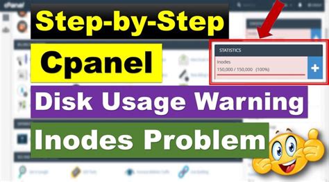 here is how to solve cpanel disk usage warning and inodes problem