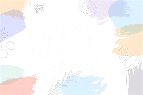 파스텔 노란색 보라색과 파란색 추상 얼룩과 브러시 스트로크가 있는 흰색 봄 여름 배경 텍스트에 대 한 빈 공간이 있는 가로 프레임입니다 벡터 일러스트 레이 션