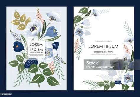 결혼식 기념일 생일 및 파티에 대 한 아름 다운 꽃 프레임 세트의 벡터 그림입니다 0명에 대한 스톡 벡터 아트 및 기타 이미지 0명 꽃 나무 꽃 식물 Istock