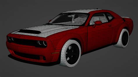 Dodge Challenger Hellcat Wireframe Blender 5 By Ar3designer On Deviantart