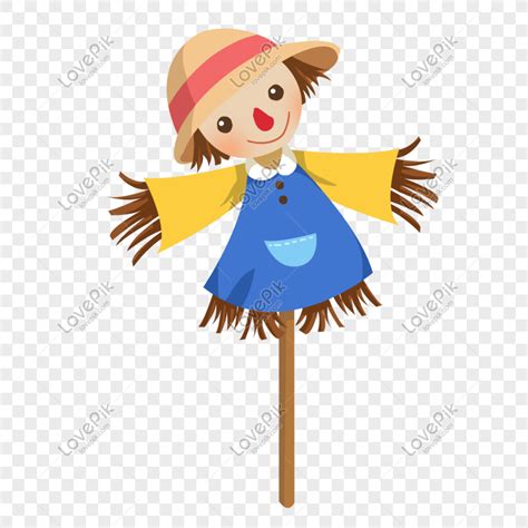 귀여운 허수아비 만화 손으로 그린 공예품 Png 일러스트 무료 다운로드 Lovepik
