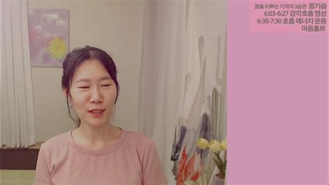 2021년 5월 28일 금요일 꿈기습 호흡 명상 호흡 에너지 운동 마음 홈트 발바닥 인지 훈련 역근사용 트위스트 동작등 서서시작 Youtube