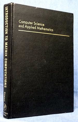 Introduction To Matrix Computations Computer Science And Applied